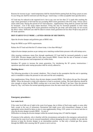 Hrsg startup proceudre | DOC