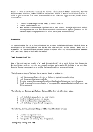 Hrsg startup proceudre | DOC