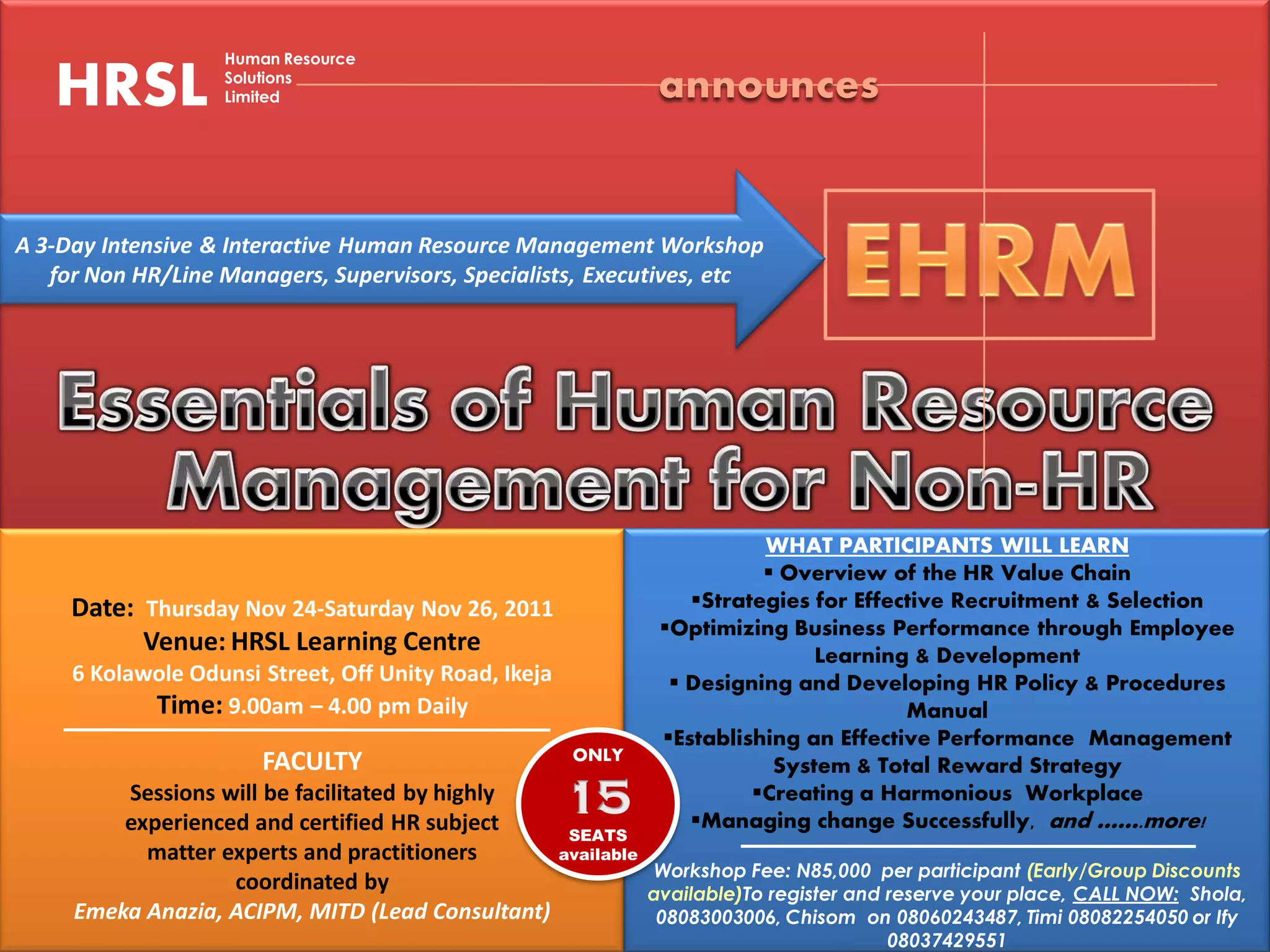 ESSENTIAL OF HUMAN RESOURCE MANAGEMENT WORKSHOP | PDF