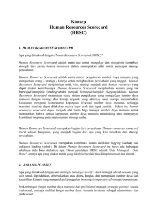 Human Resources Scorecard | PDF