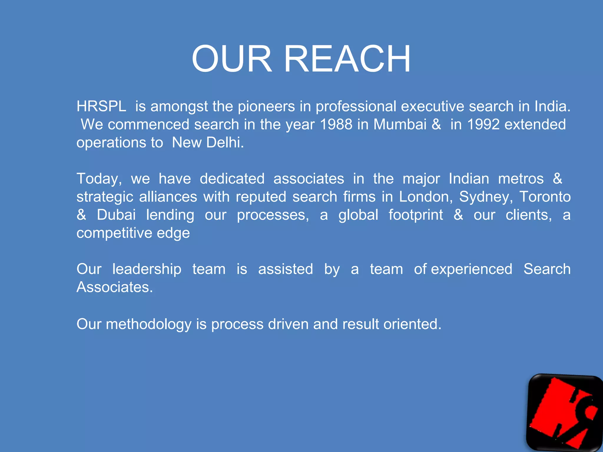 HRSPL - Company Presentation | PPT