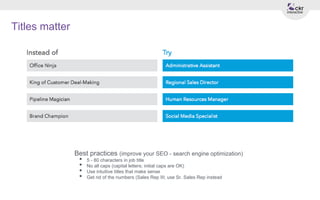 Make Your Job Descriptions Come Alive | PPT