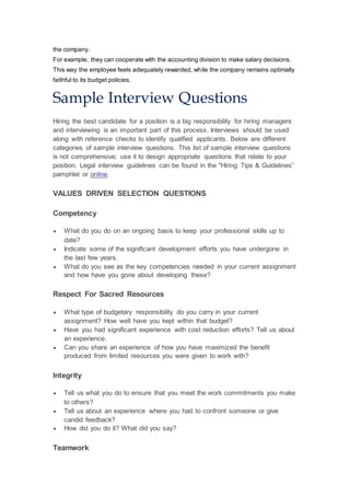 Hr supervisor interview quistions | DOCX