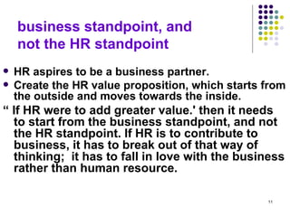 HR\'s Value Addition Role | PPT