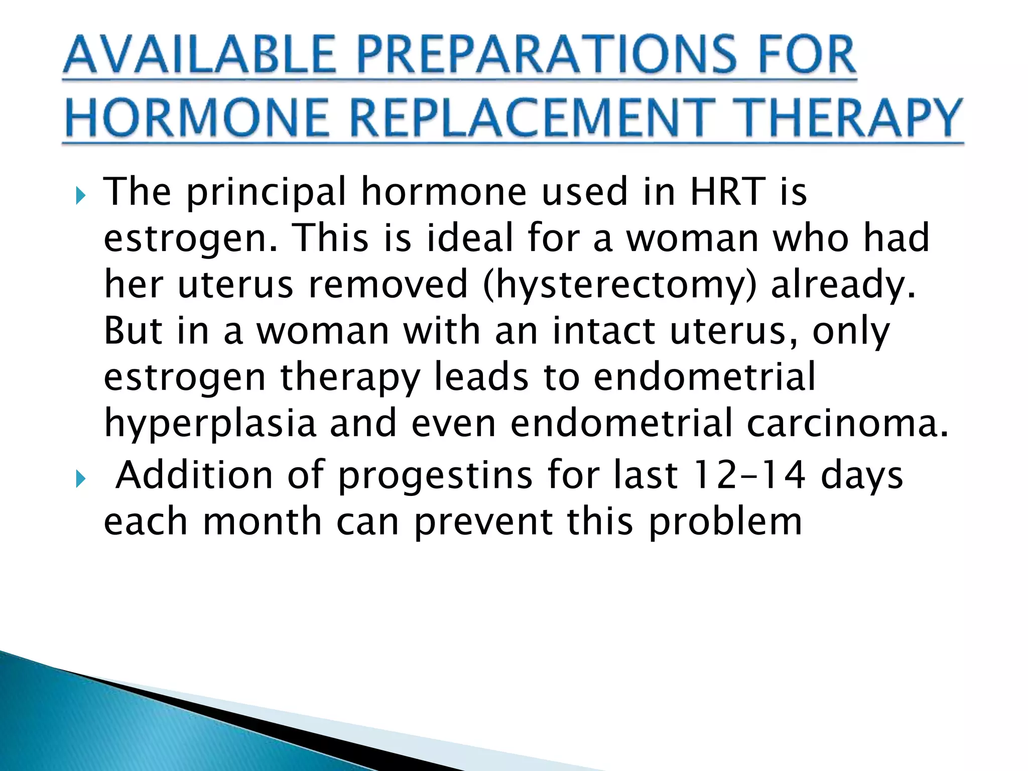HORMONE REPLACEMENT THERAPY (HRT) | PPTX