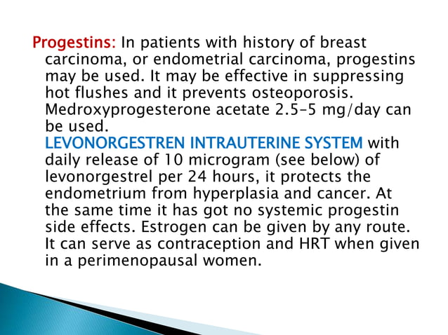 HORMONE REPLACEMENT THERAPY (HRT) | PPTX | Menopause | Endocrine and ...