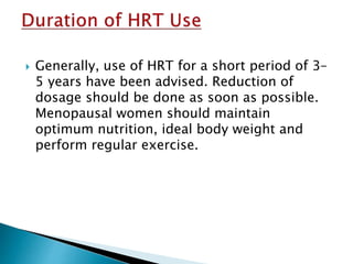 HORMONE REPLACEMENT THERAPY (HRT) | PPTX