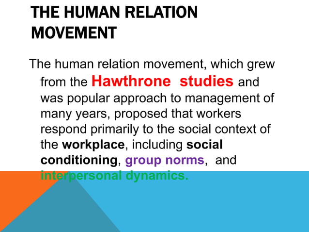 HUman Relation Theory @ X Theory, Y Theory, Mayo Theory | PPT