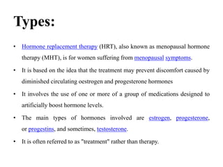 Hormonal Replacement Therapy | PPTX
