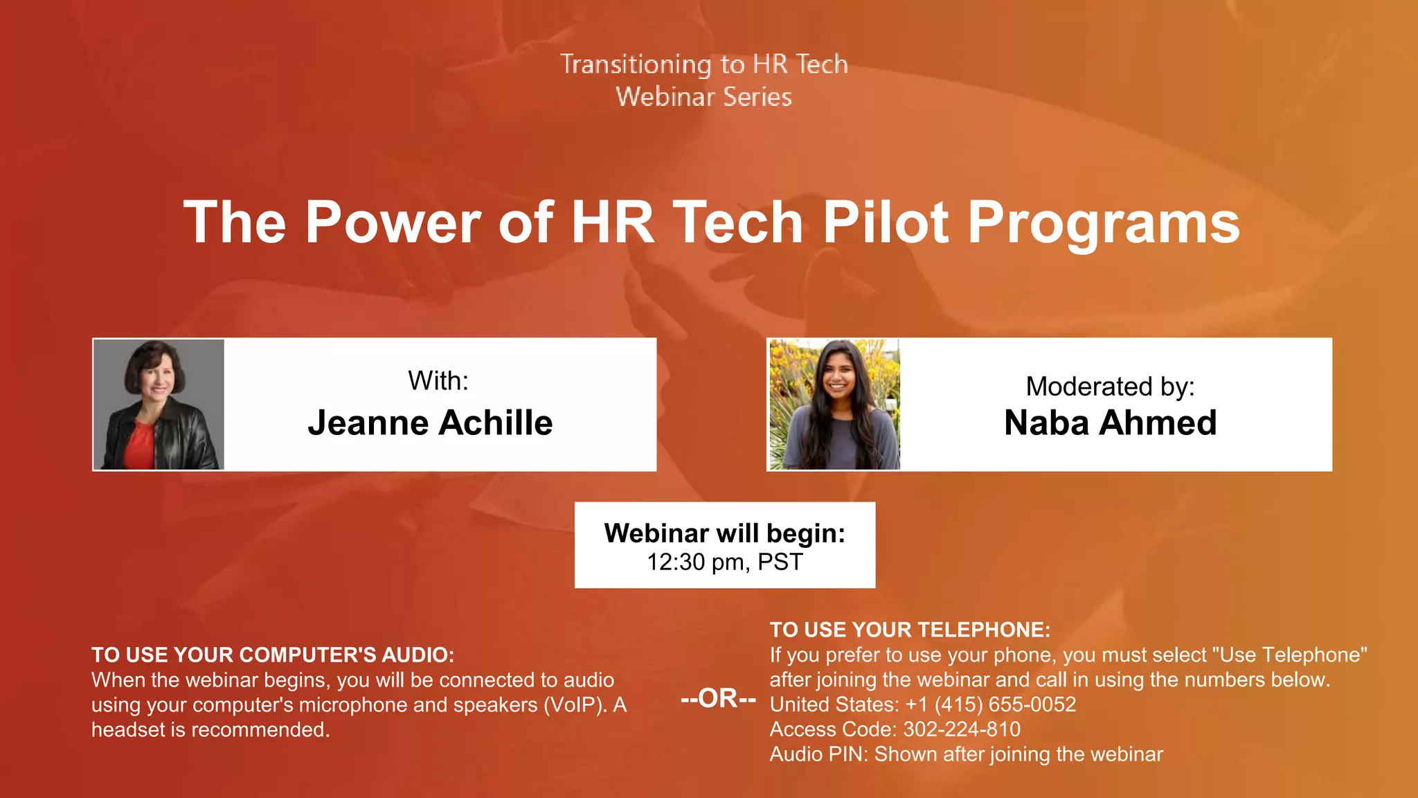 Transitioning to HR Tech: The Power of Pilot Programs | PPT