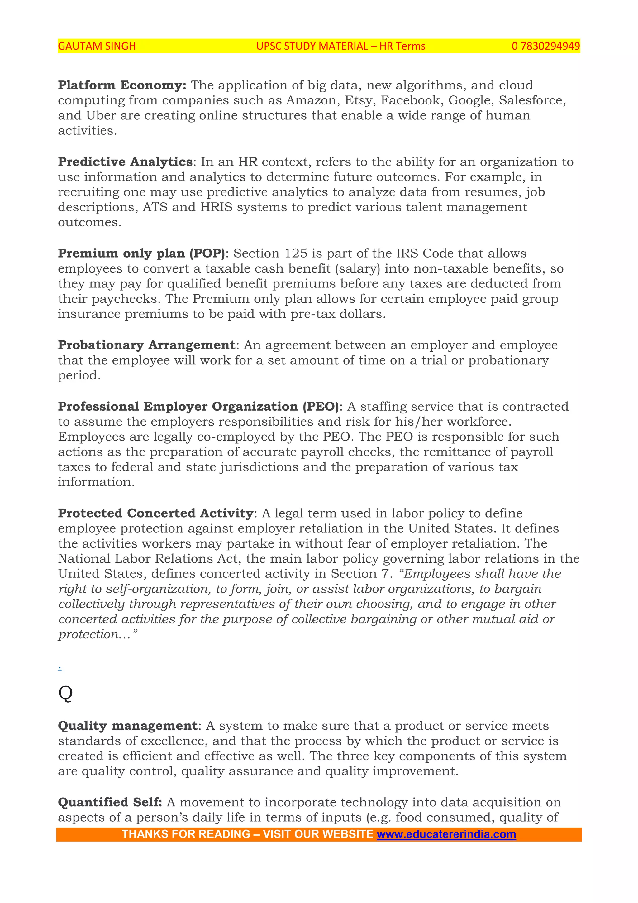 Hr terminology 2 | PDF