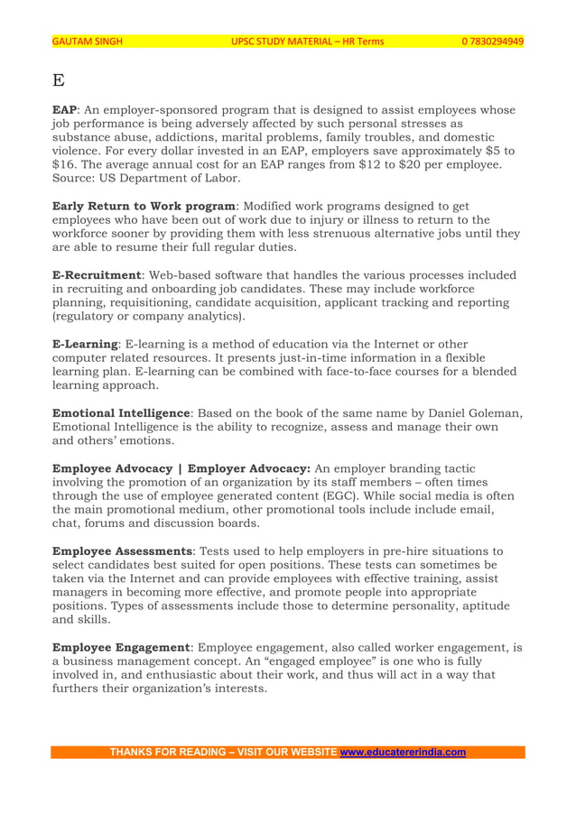 Hr terminology 2 | PDF