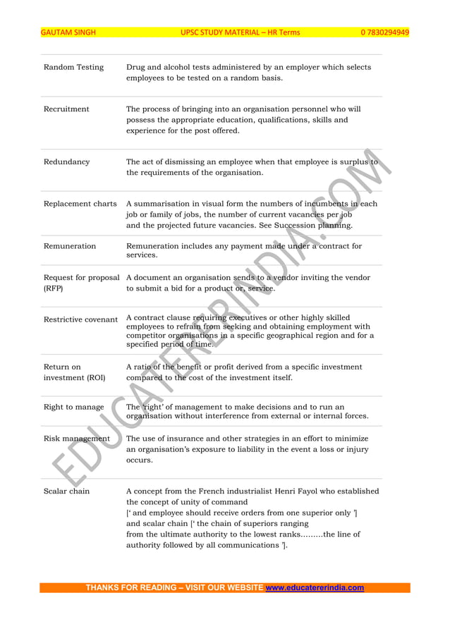 Hr terminology - 1 | PDF
