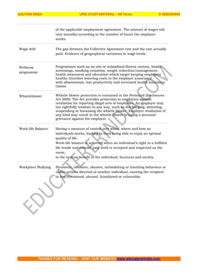 Hr terminology - 1 | PDF