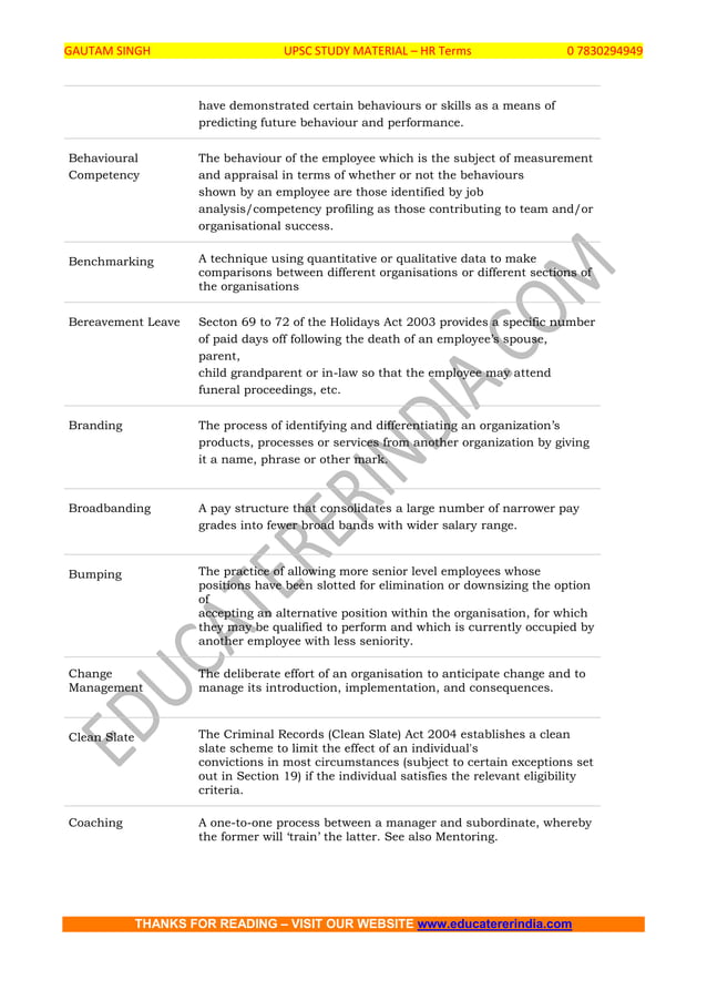Hr terminology - 1 | PDF