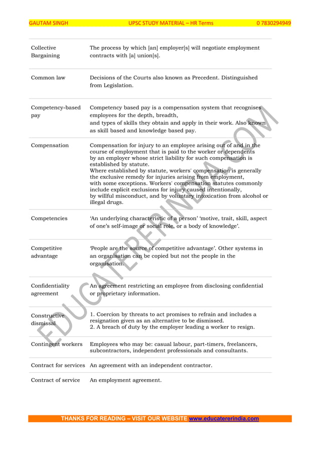 Hr terminology - 1 | PDF
