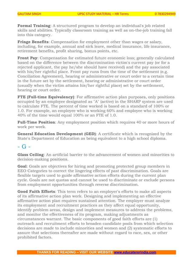 Hr terminology 3 | PDF