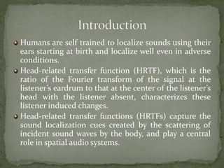 HRTF Project Presentation | PDF | Digital Audio | Computer Software and Applications
