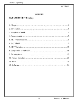 HRTF Project Report | PDF