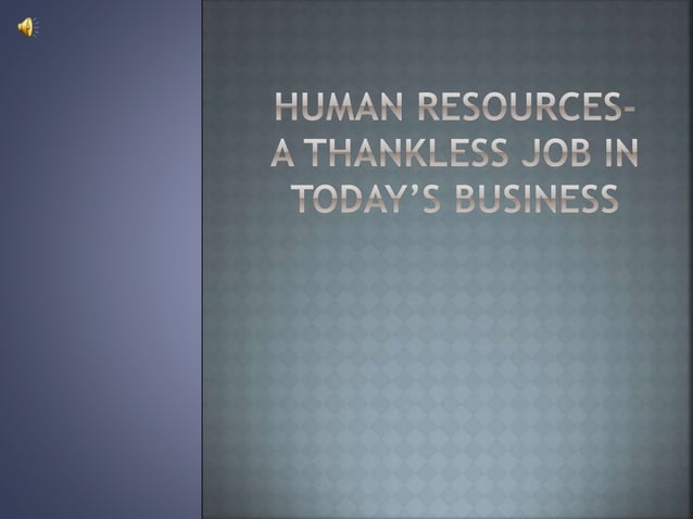 Hr thankless jobs | PPT