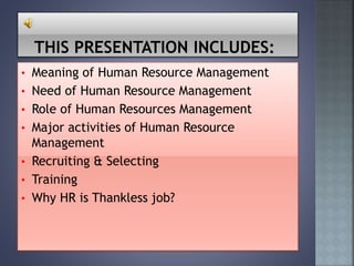 Hr thankless jobs | PPTX