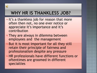 Hr thankless jobs | PPTX