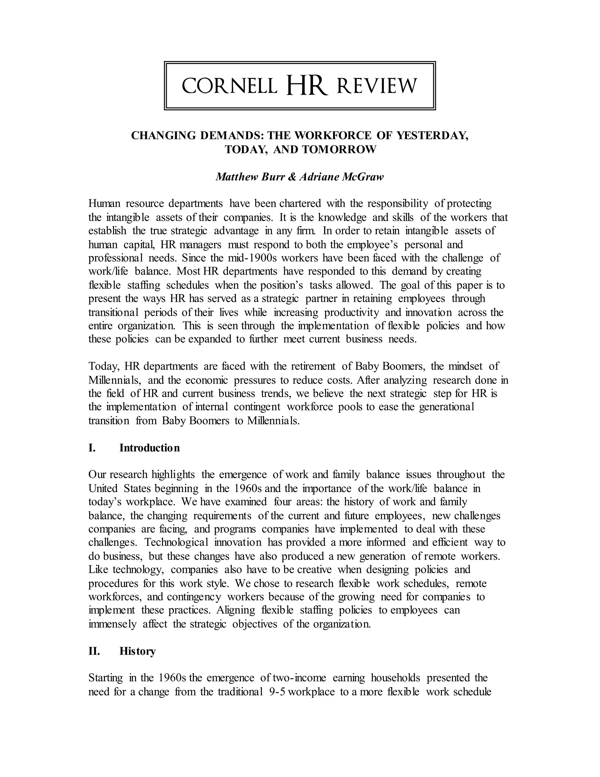 Hr & the changing demands of the workforce | PDF | Human Resources ...