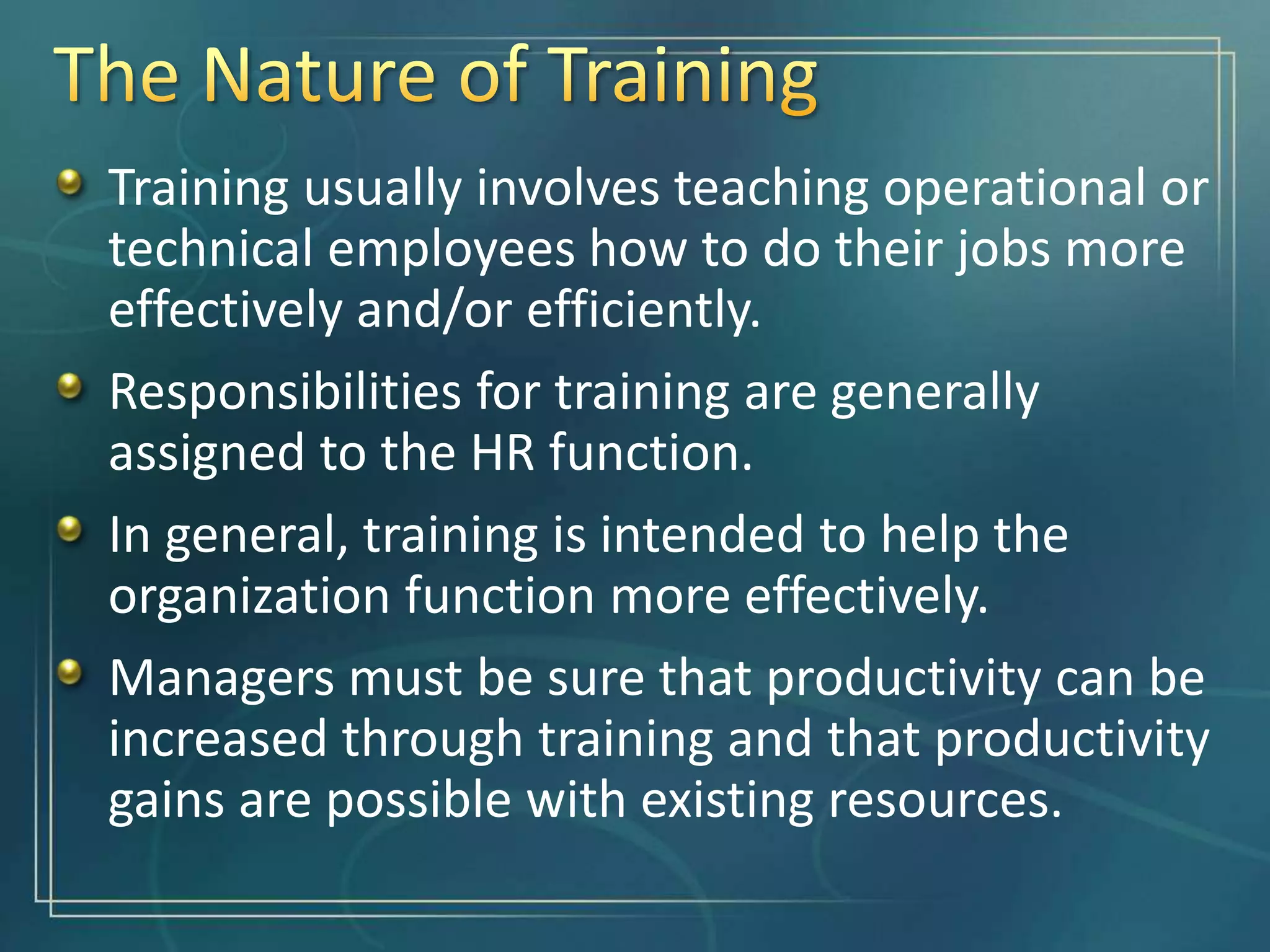 Human Resource Training and Development | PPTX