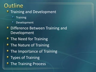 Human Resource Training and Development | PPTX