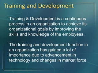 Human Resource Training and Development | PPTX