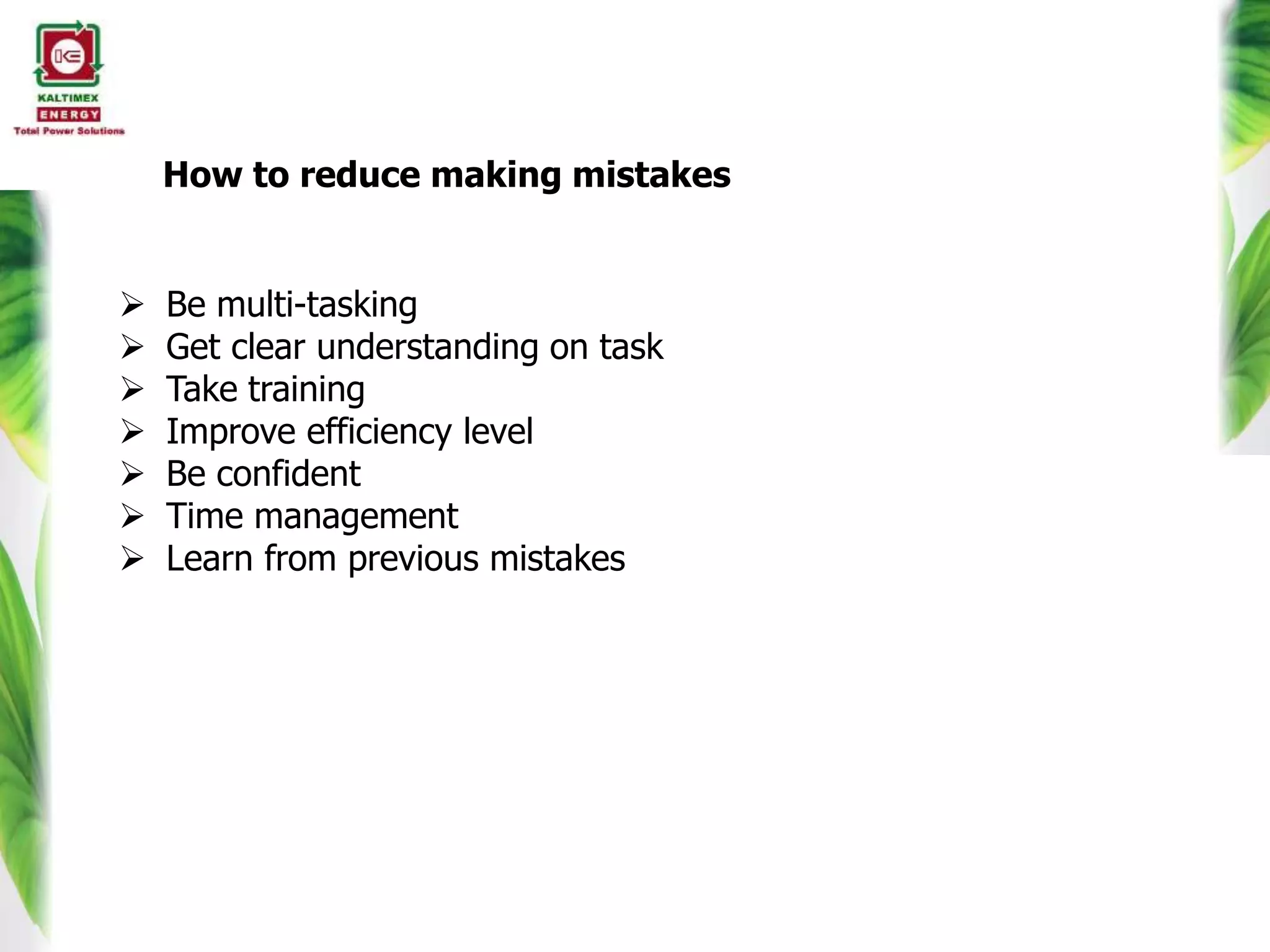 Training on Learning from Mistakes | PPTX