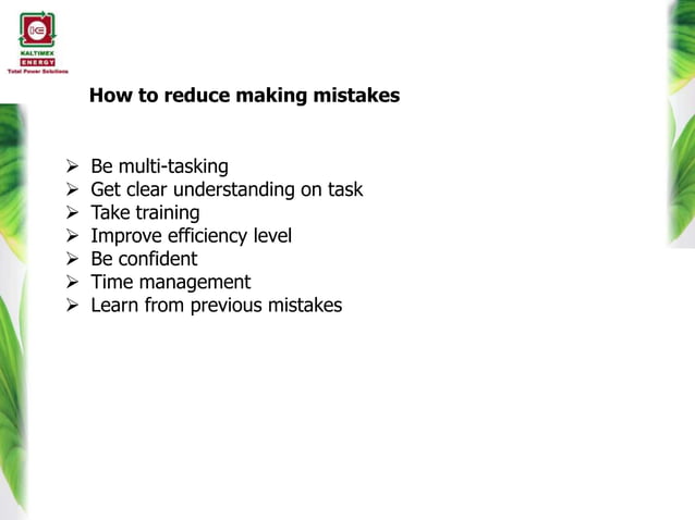 Training on Learning from Mistakes | PPTX | Career Advice | Careers