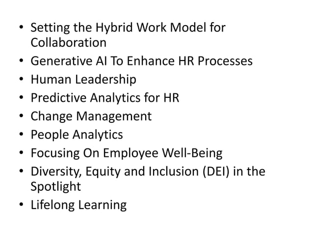 Insights into Trends Shaping the HR Discuss in 2024 | PPT