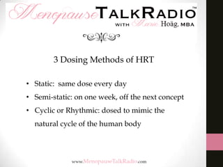 HRT vs. HRT (Part One) | PPT
