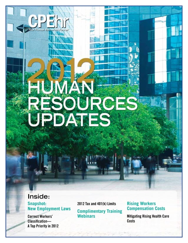 2012 Human Resources Updates | PDF | Human Resources | Business