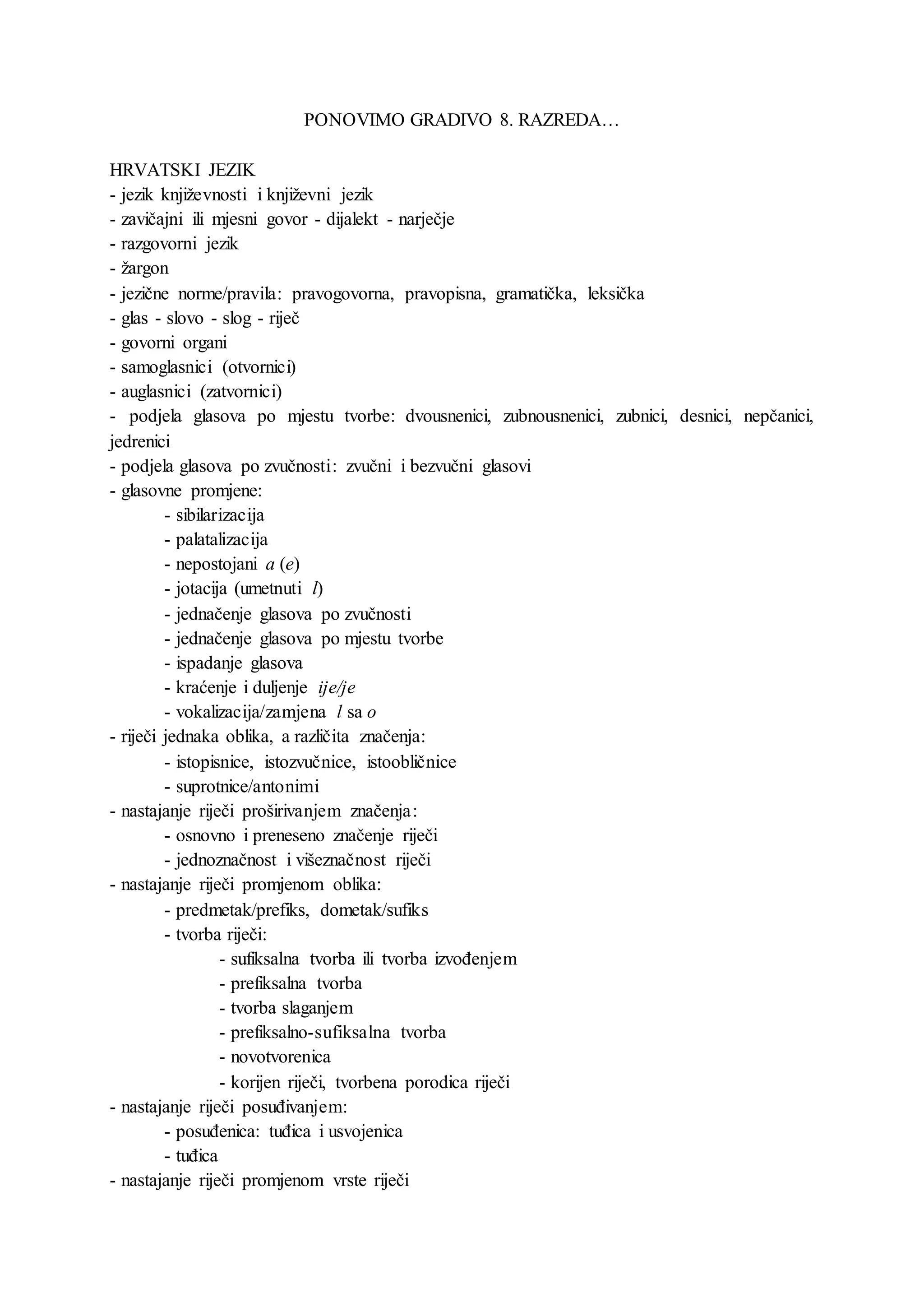 Hrvatski jezik ponavljanje_gradiva_osmog_razreda | DOCX