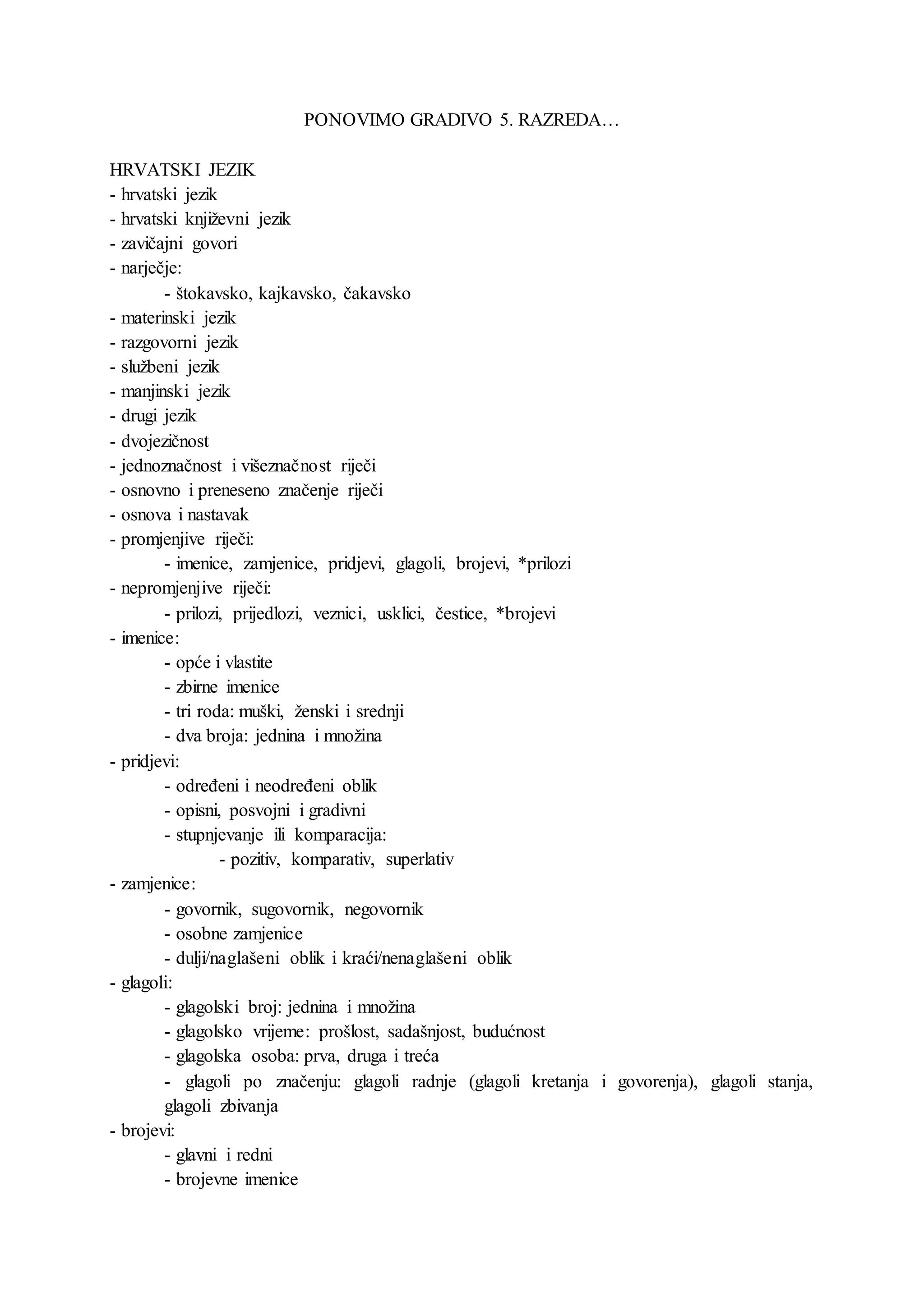 Hrvatski jezik ponavljanje_gradiva_petog_razreda | DOCX