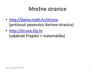 Hrvatsko nazivlje u nastavi matematike | PPTX