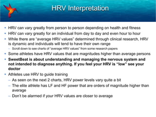 How to read your SweetBeat numbers - Heart rate variability | PPTX