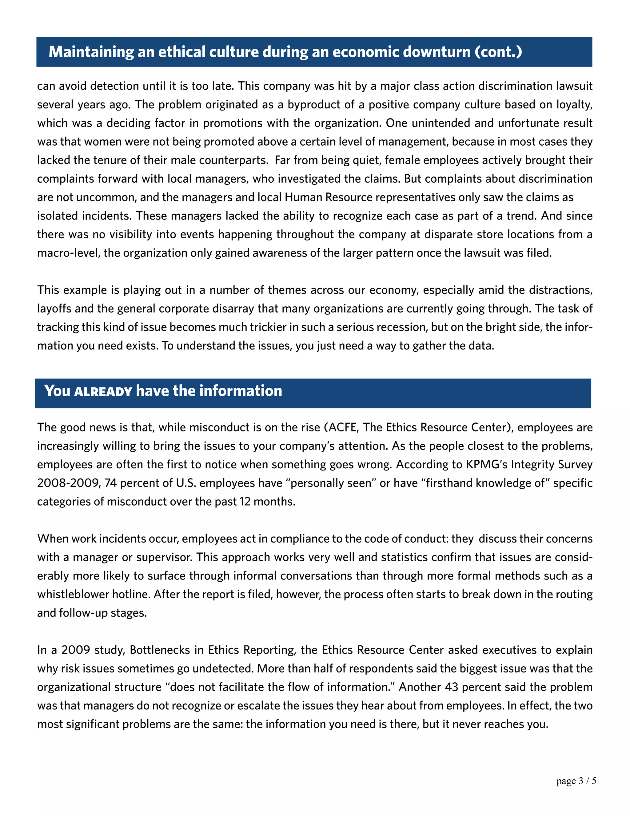 Whitepaper: Misconduct Rarely Happens in Isolation: How You Can Detect Critical Trends | PDF