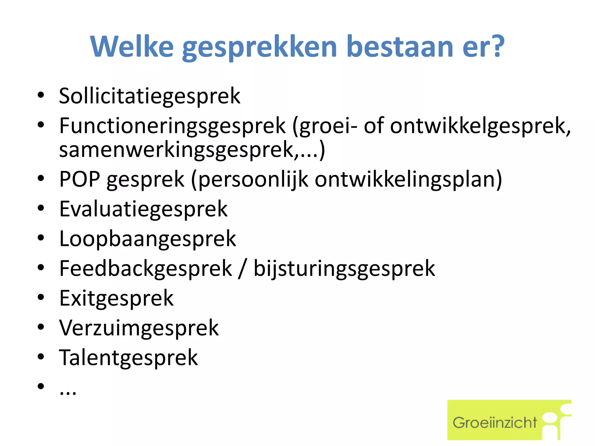 HRwijs inspiratiesessie gesprekken voeren 17 09 2015 Hasselt | PPT ...