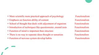 Functionalism school of psychology | PDF