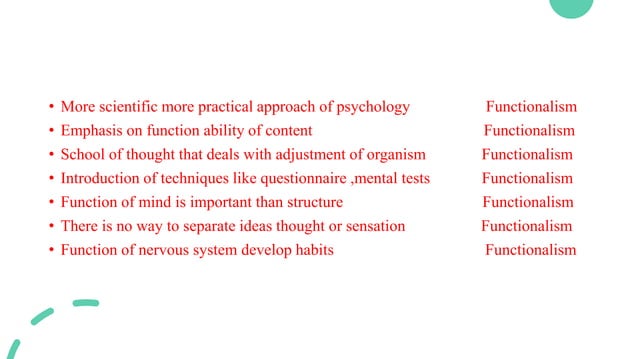 Functionalism school of psychology | PDF | Science