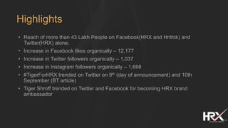 Marketing Report - HRX by Hrithik Roshan & Myntra unveil its first ...