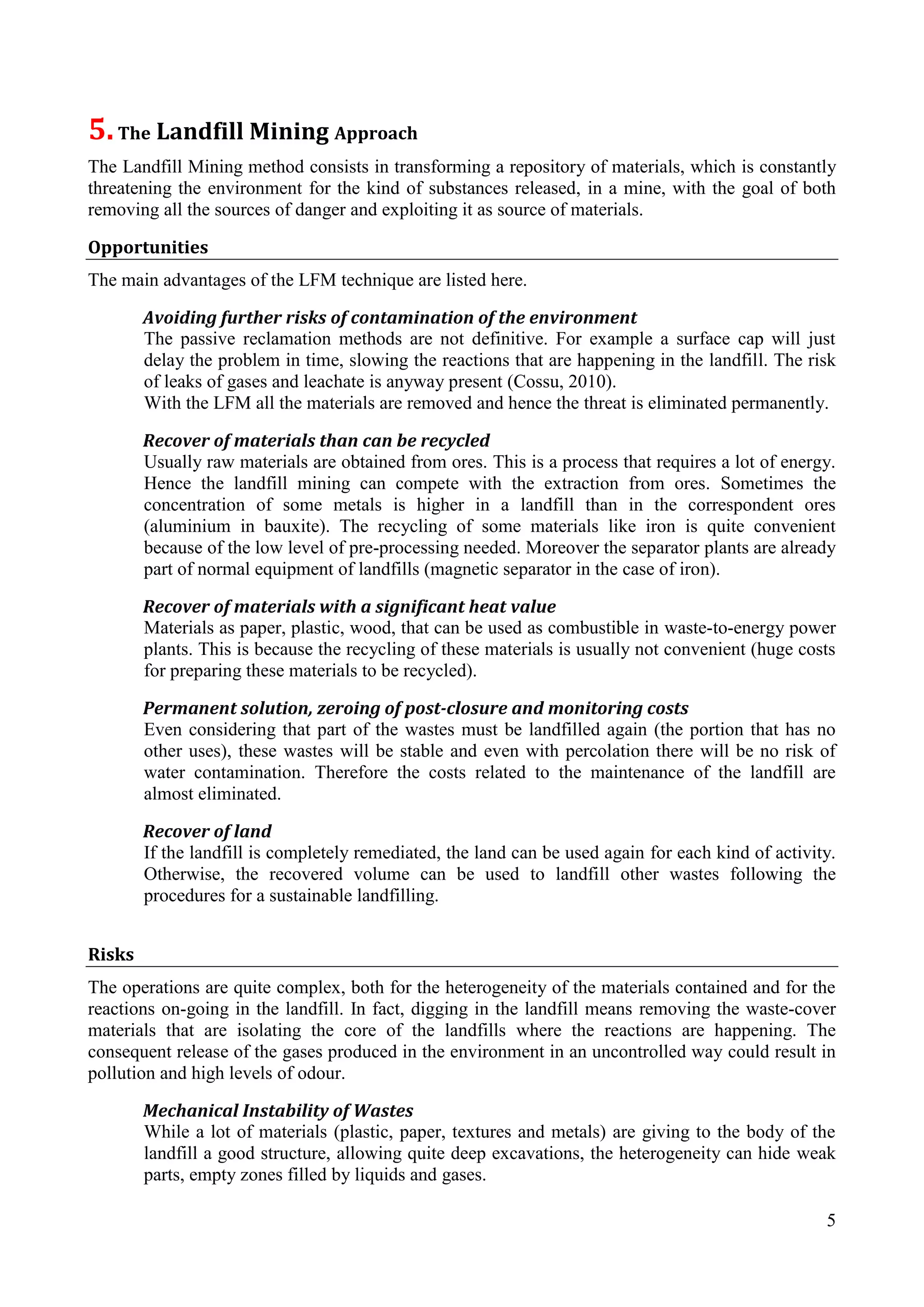 Landfill mining - analysis of possibilities and limitations | PDF