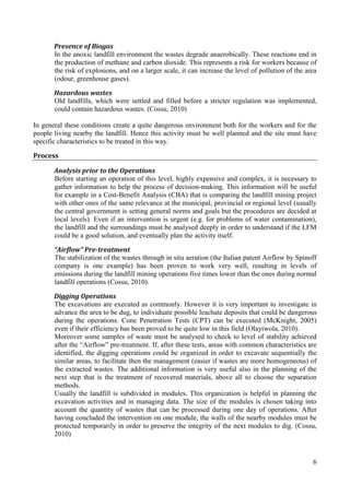 Landfill mining - analysis of possibilities and limitations | PDF