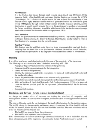 Landfill mining - analysis of possibilities and limitations | PDF
