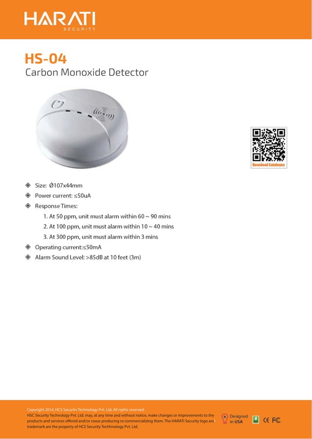 HS-04 : Carbon Monoxide Detector | PDF