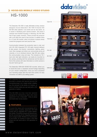 Datavideo HS-1000 | PDF | Computer Peripherals | Computing