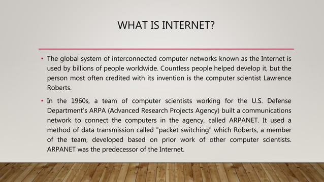 Invention of Internet | PPTX